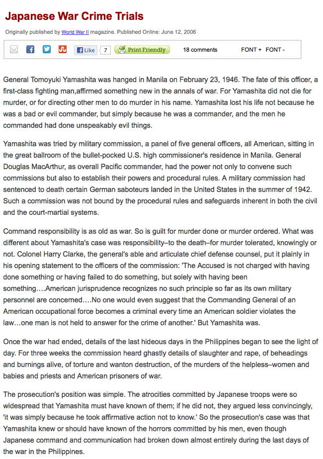 Japanese War Crime TrialsCanada ALPHA 加拿大史維會